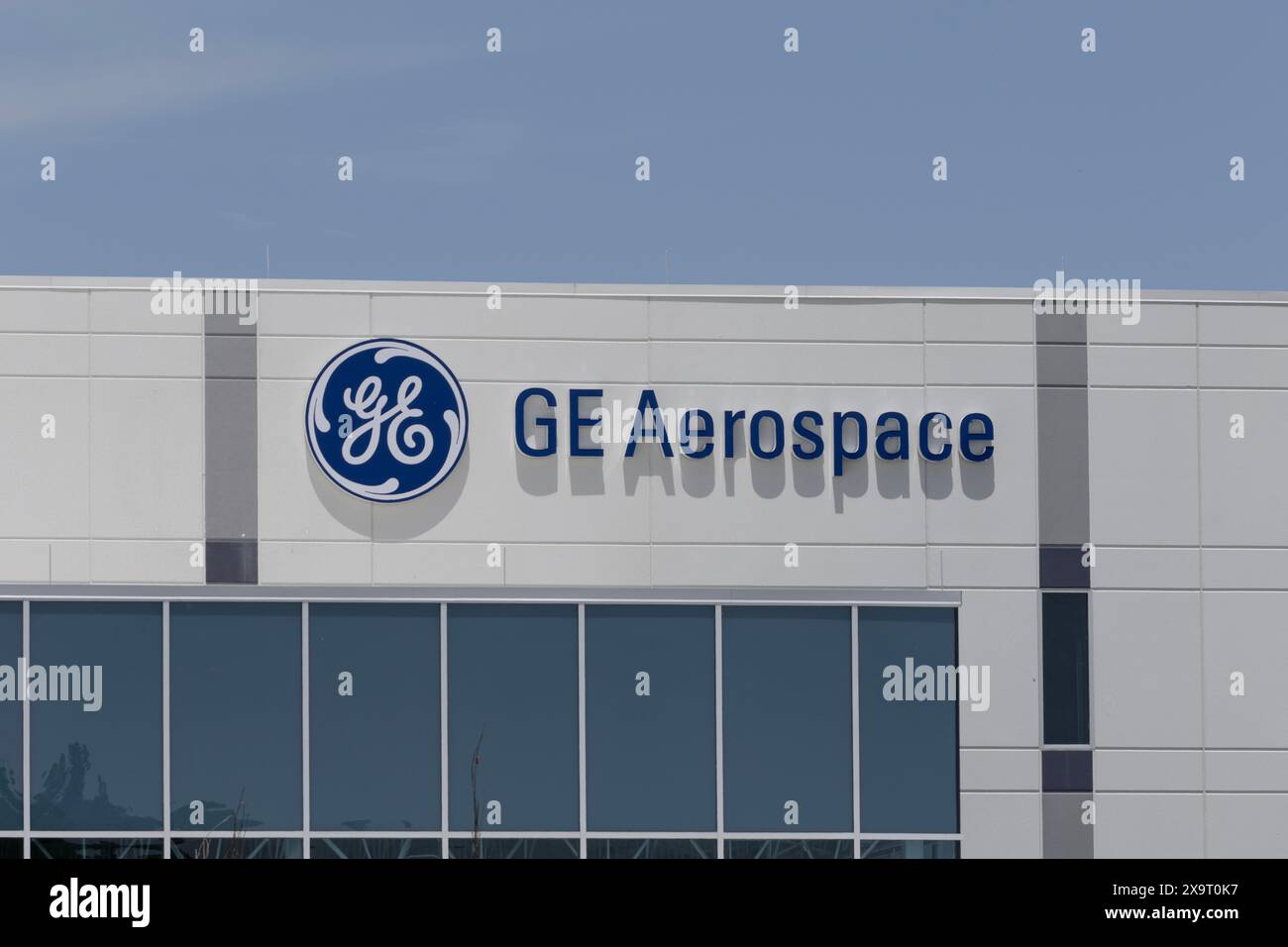 Beavercreek - May 31, 2024: GE Aerospace jet engine component manufacturing location. GE ...