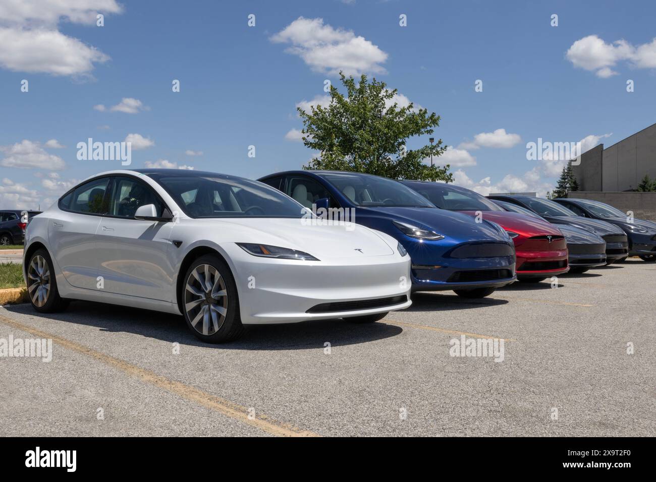 Indianapolis - May 30, 2024: Tesla EV electric vehicles display. Tesla ...