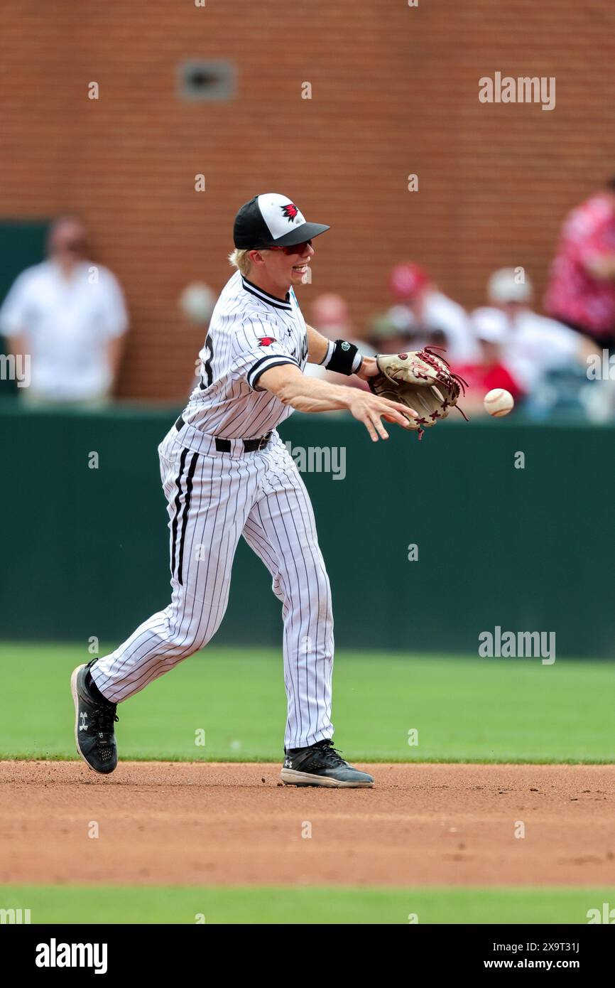 June 2, 2024: Redhawks infielder Brooks Kettering #33 makes a side arm ...