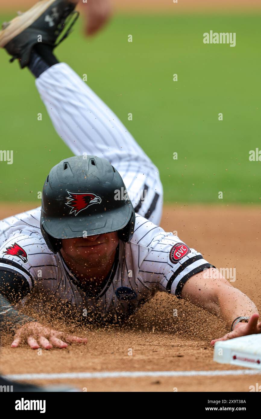 June 2, 2024: Ty Stauss #8 Redhawks designated hitter slides head first ...