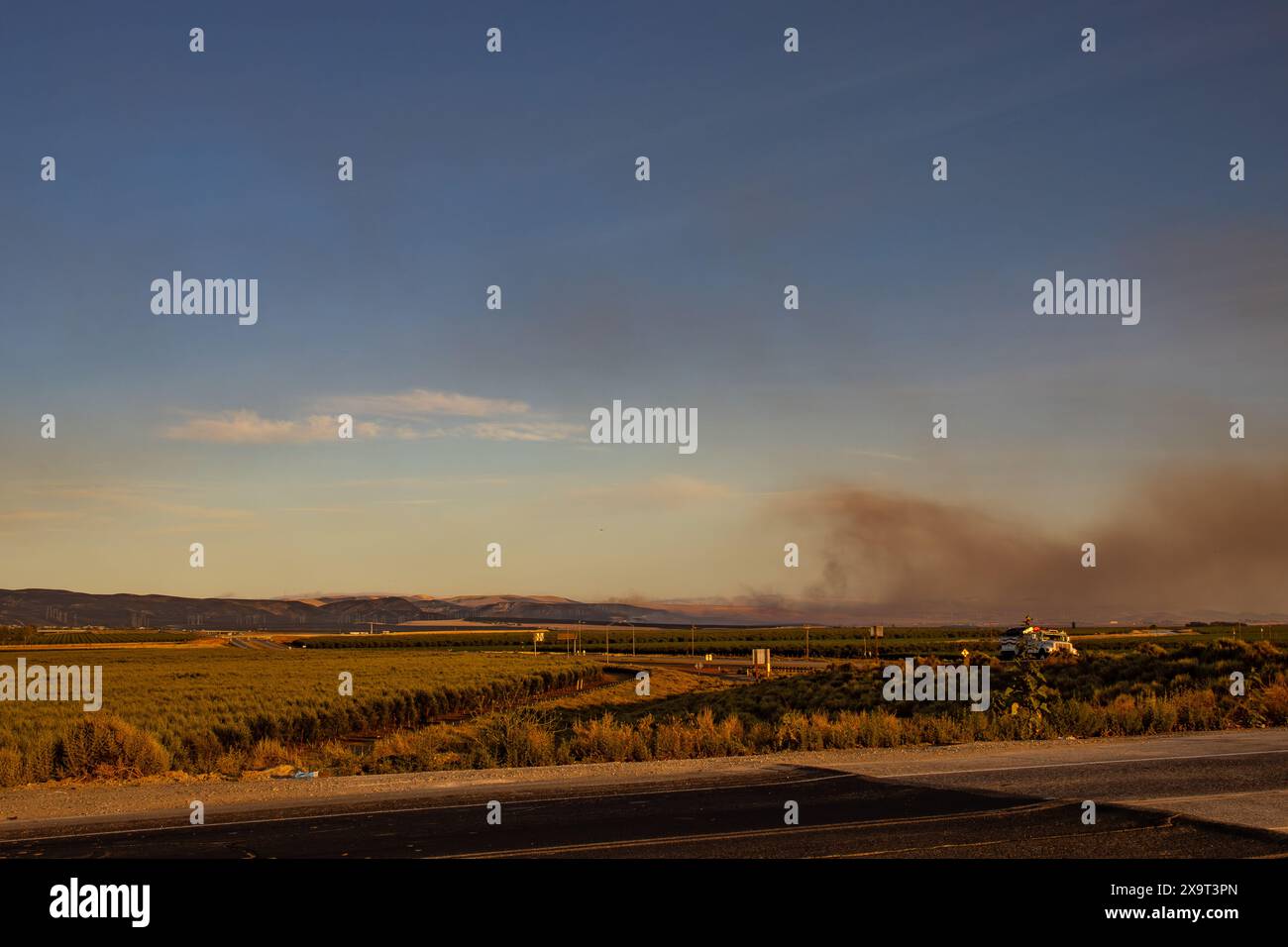 The burn scar in the aftermath of the Corral Fire in Tracy California ...