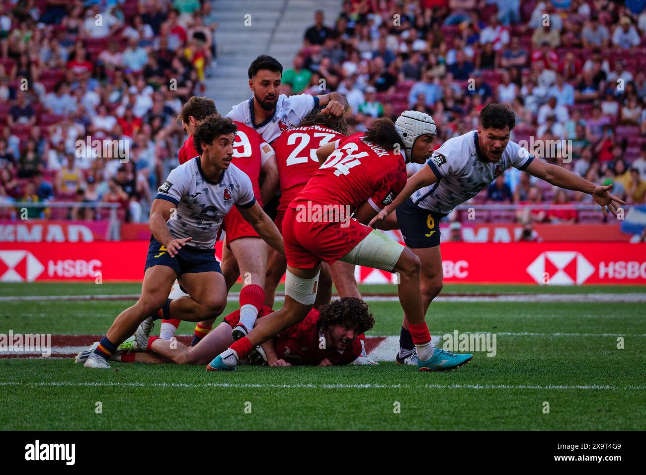 Madrid, Spain. 02th June, 2024. Finals of the Rugby Sevens Championship ...