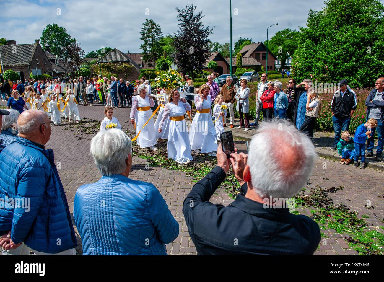 A man is seen taking photos with his mobile phone during the "Boxmeerse ...