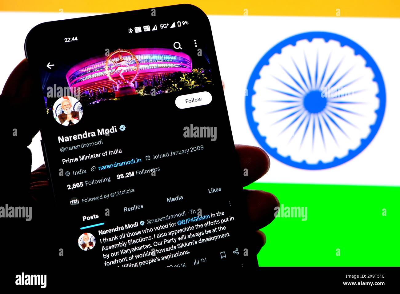 In this photo illustration, Narendra Modi's Twitter(X) Account seen ...