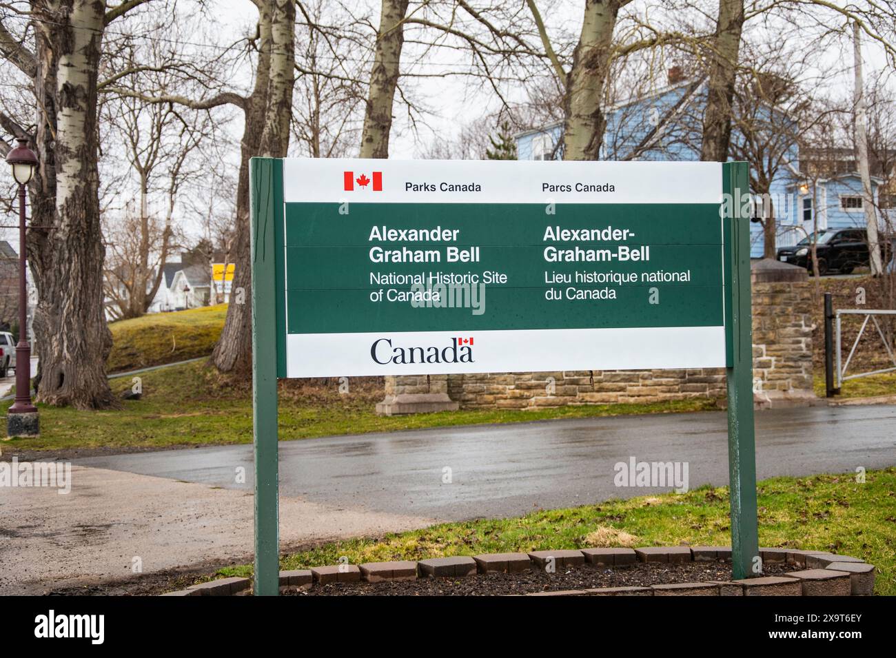 Parks Canada Alexander Graham Bell National Historic Site sign in ...