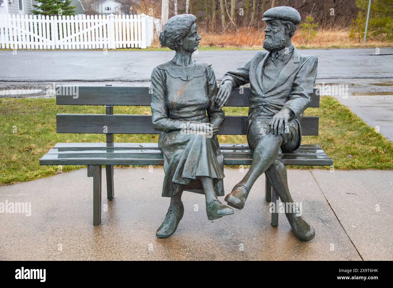 Alexander Graham Bell and his wife Mabel (Hubbard) Bell statue in ... Alexander Graham Bell and his wife Mabel (Hubbard) Bell statue in ...
