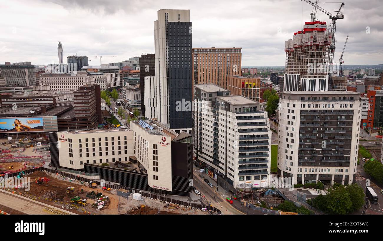The city centre of Birmingham from above - aerial view - BIRMINGHAM ...