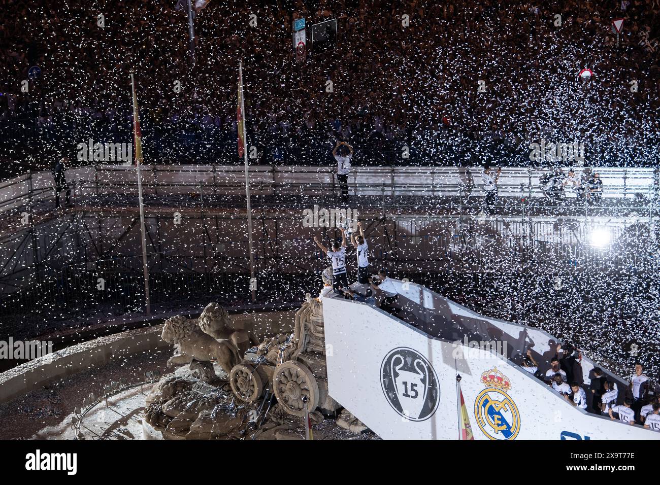 Madrid, Spain. 02nd June, 2024. Real Madrid players celebrating at ...