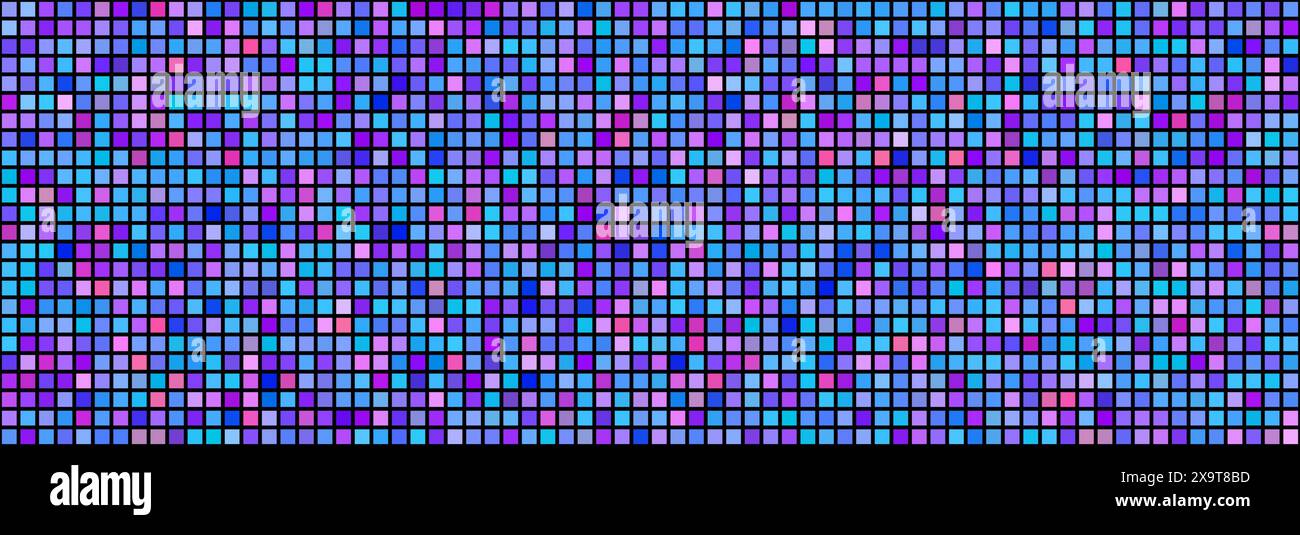 Purple disco party seamless pattern. Square sequin mosaic texture ...