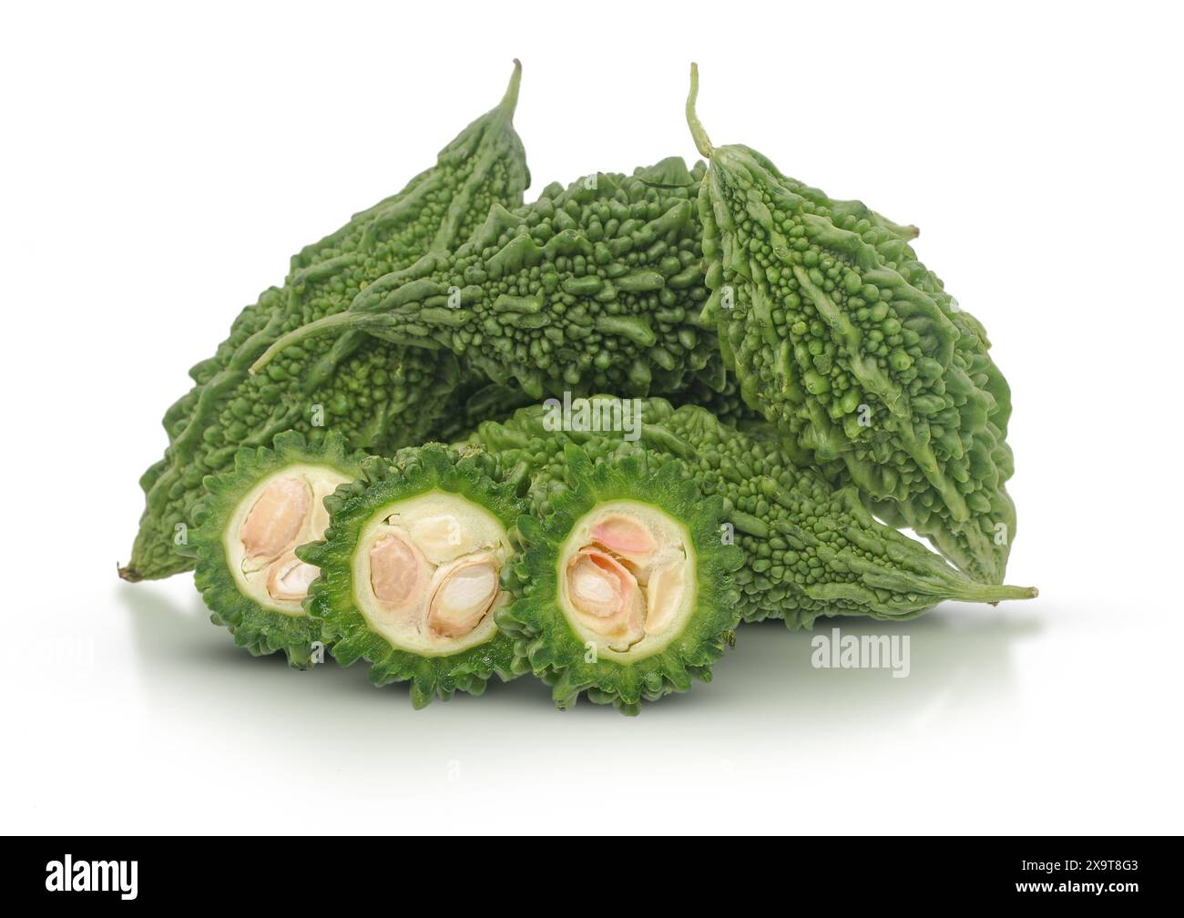 Closeup bitter gourd on Cut Out Stock Images & Pictures - Alamy