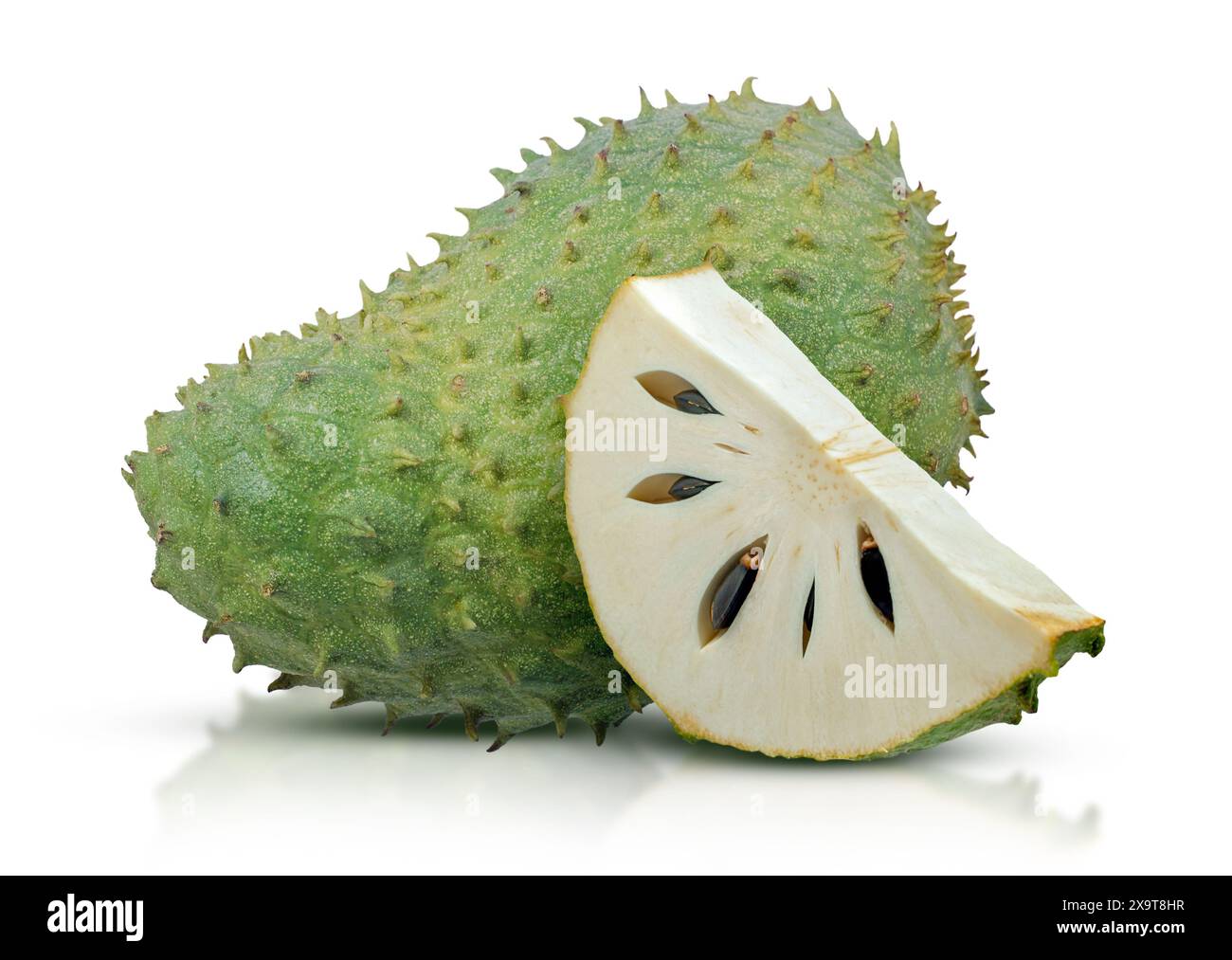 soursop fruits isolated on white background Stock Photo - Alamy