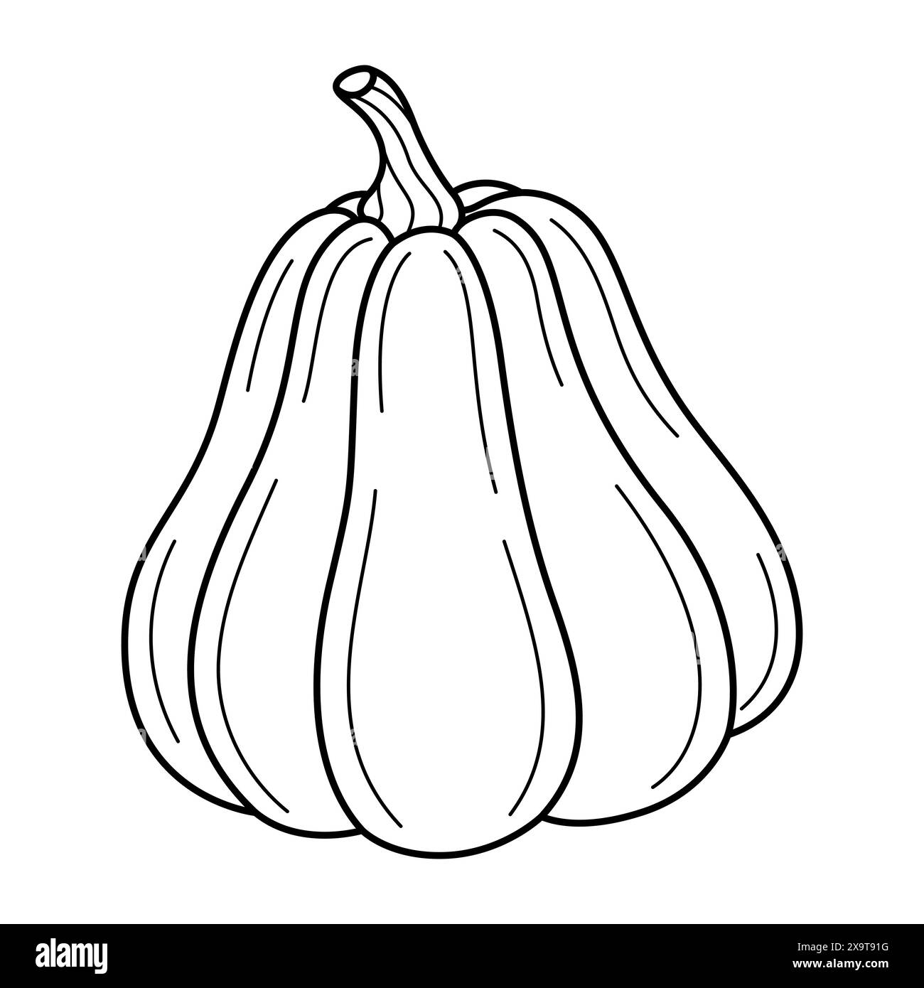 Hand Drawn pumpkin line art. Pumpkin doodle icon. Black and white ...
