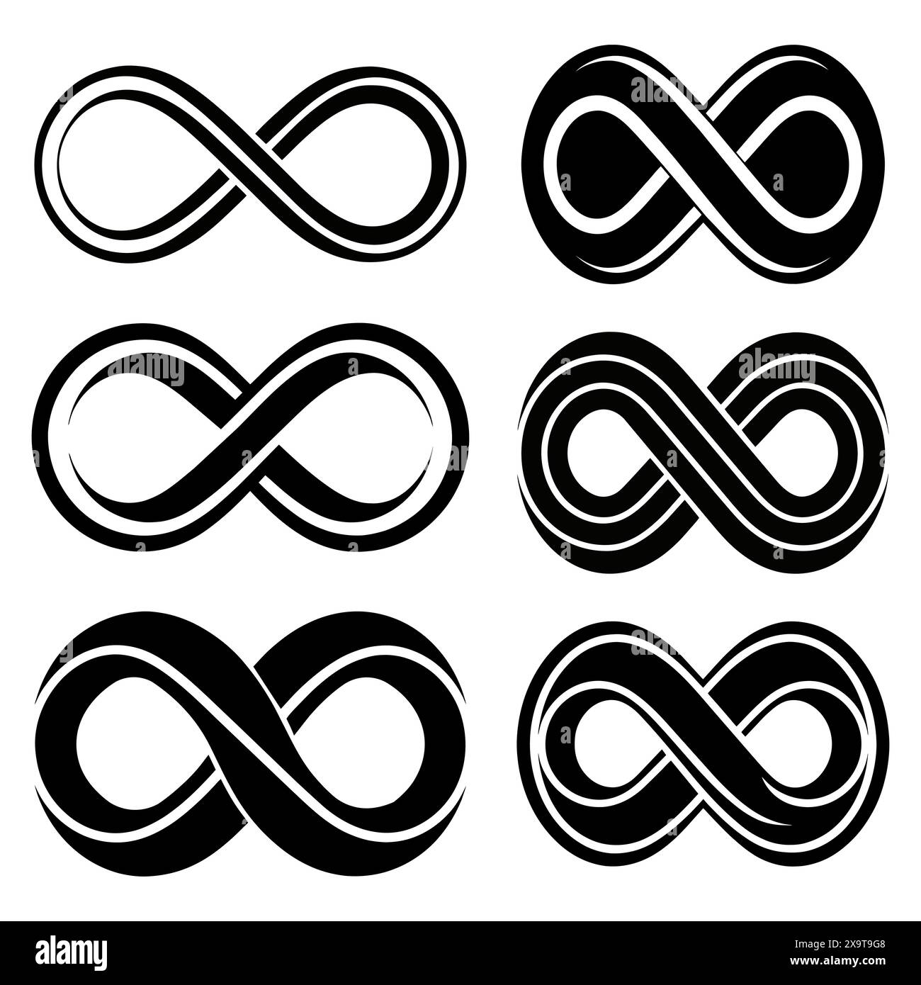 Infinity loop icons. Endless knot symbols. Eternal design elements ... Infinity loop icons. Endless knot symbols. Eternal design elements ...