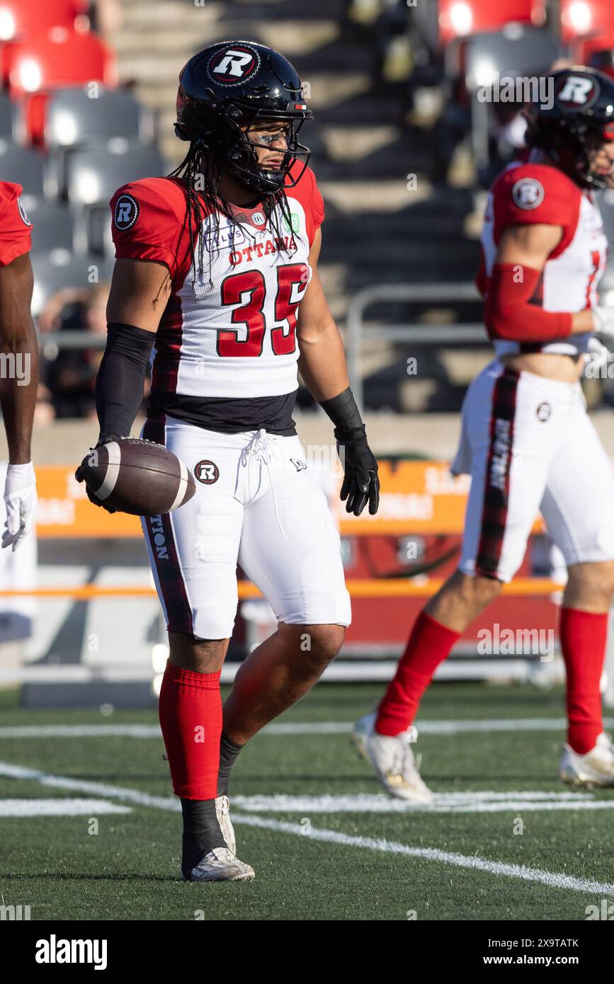 Ottawa, Canada. 31st May, 2024. Ottawa Redblacks linebacker Heston ...
