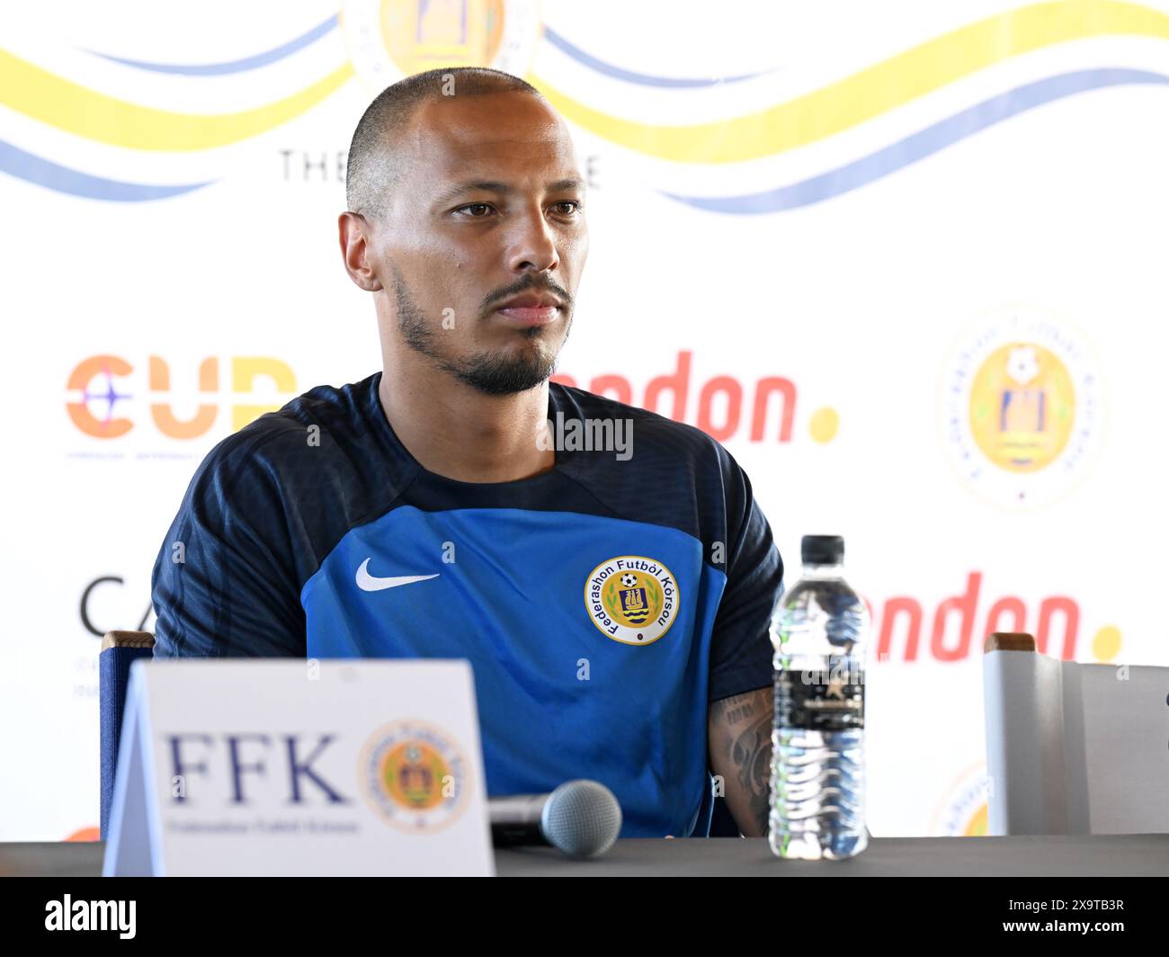 WILLEMSTAD - Curacao goalkeeper Eloy Room during a Press Conference at ...