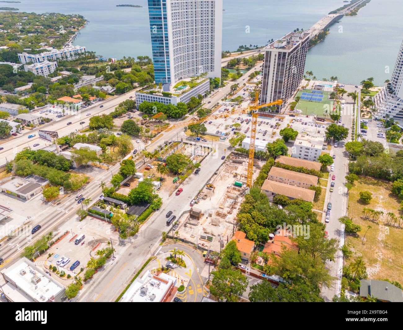 Miami, FL, USA - May 23, 2024: Miami Florida, USA. Aerial photo Vida ...