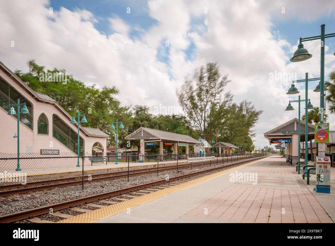 Opa Locka Miami, FL, USA - June 1, 2024: Opa Locka Tri Rail Train ...