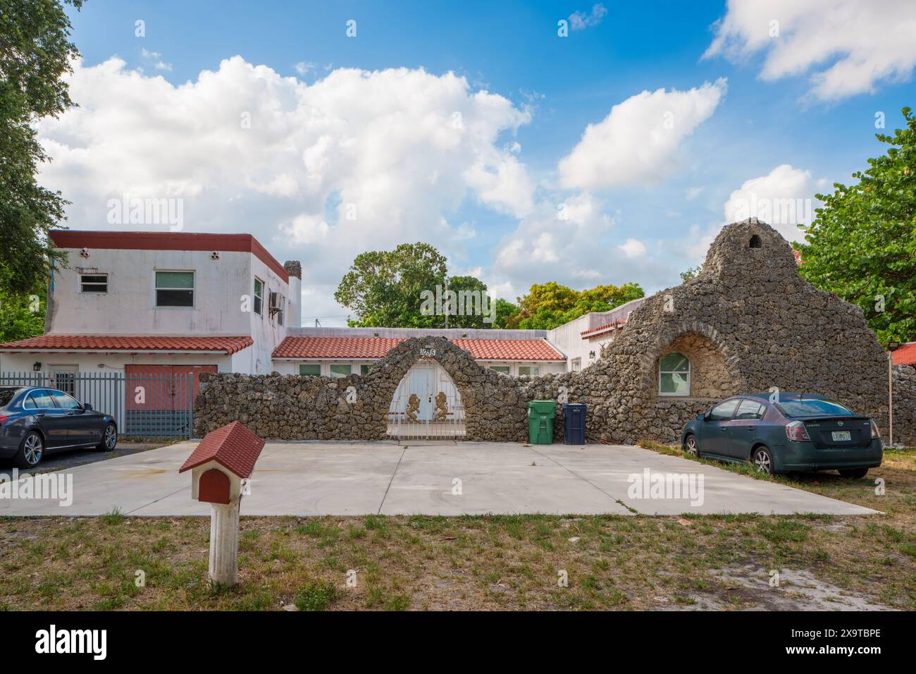 Opa Locka Miami, FL, USA - June 1, 2024: Landmark historic homes in Opa ...