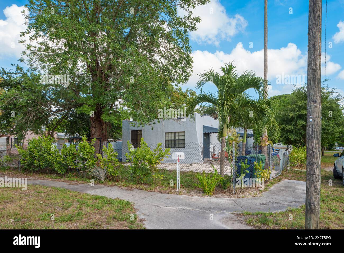 Opa Locka Miami, FL, USA - June 1, 2024: Landmark historic homes in Opa ...