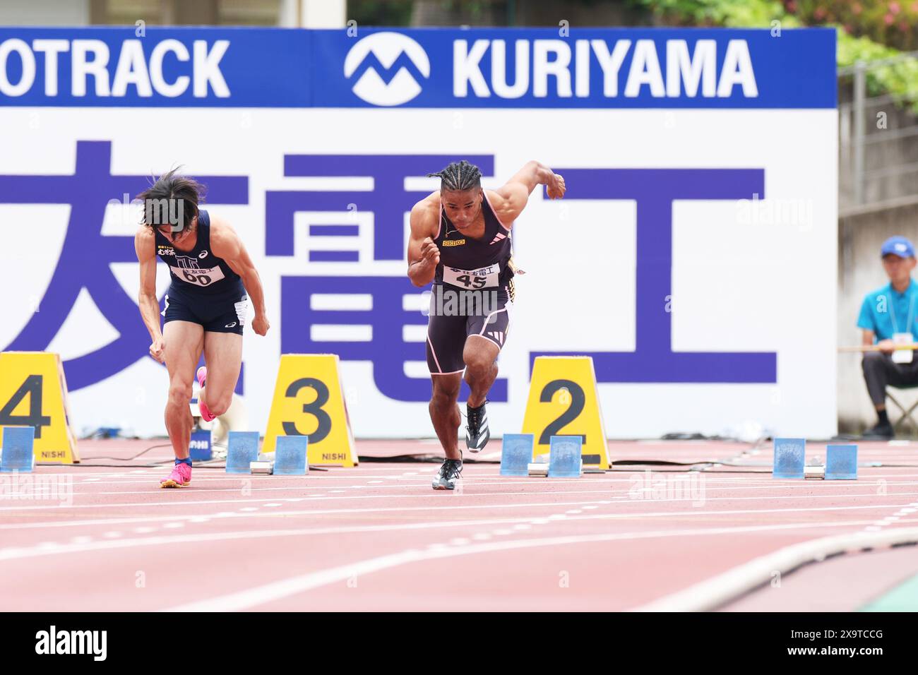 Tottori, Japan. 2nd June, 2024. Bruno Dede Athletics : Fuse Sprint 2024 Men's 100m Heat at ...