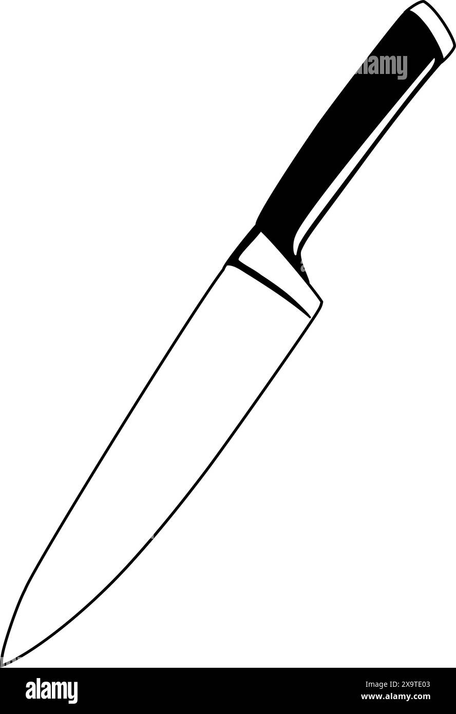 Chef knife Black and White Stock Photos & Images - Alamy