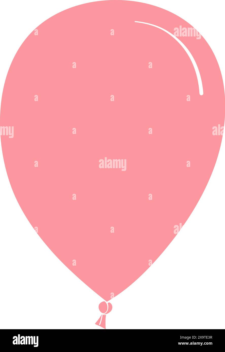 Pink inflatable party balloon for party decorations in vector Stock ...