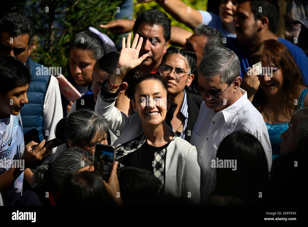 (240603) -- MEXICO CITY, June 3, 2024 (Xinhua) -- Claudia Sheinbaum, presidential candidate for ...