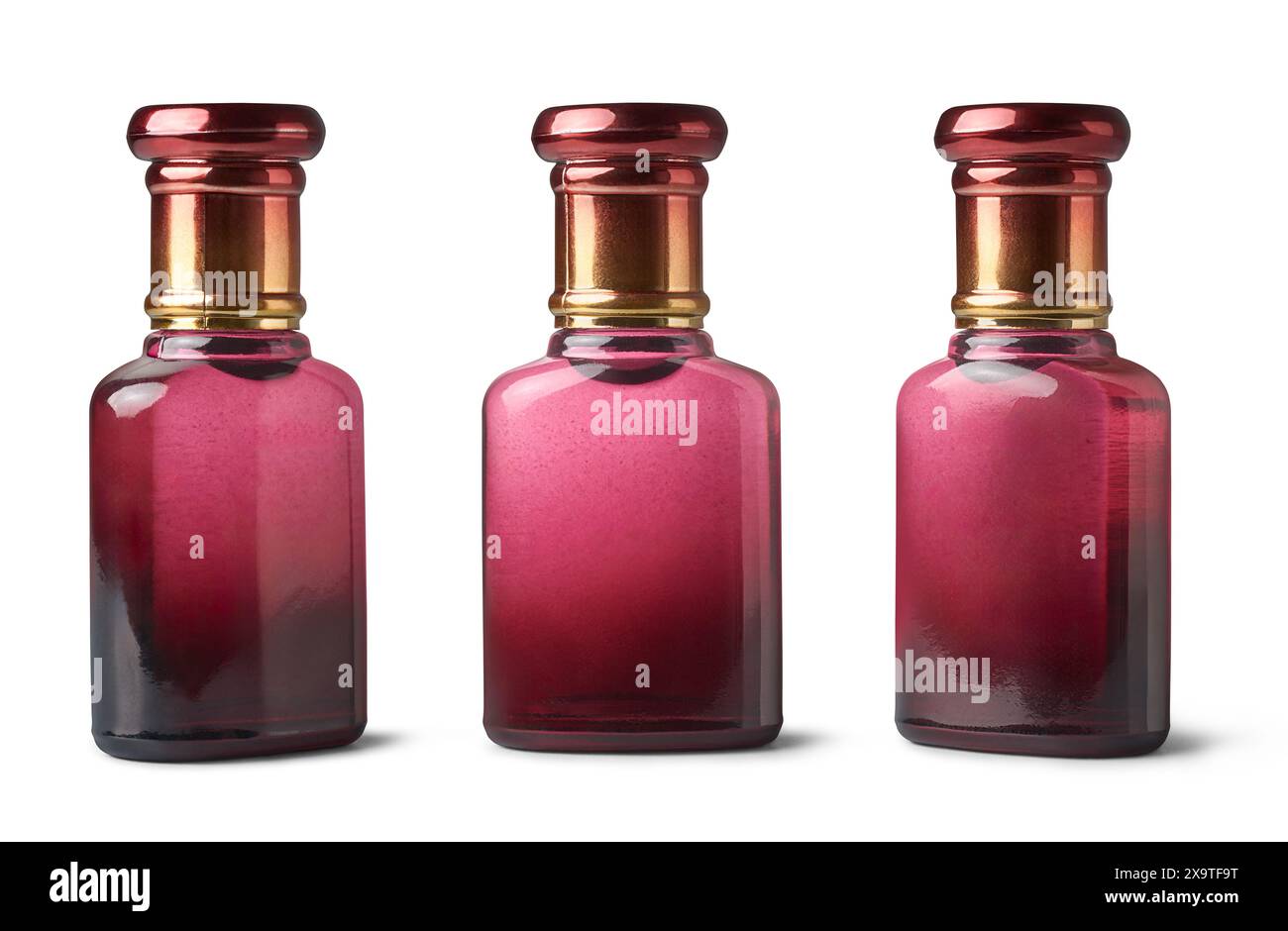 small oil fragrance glass bottles mock-up template isolated white ...