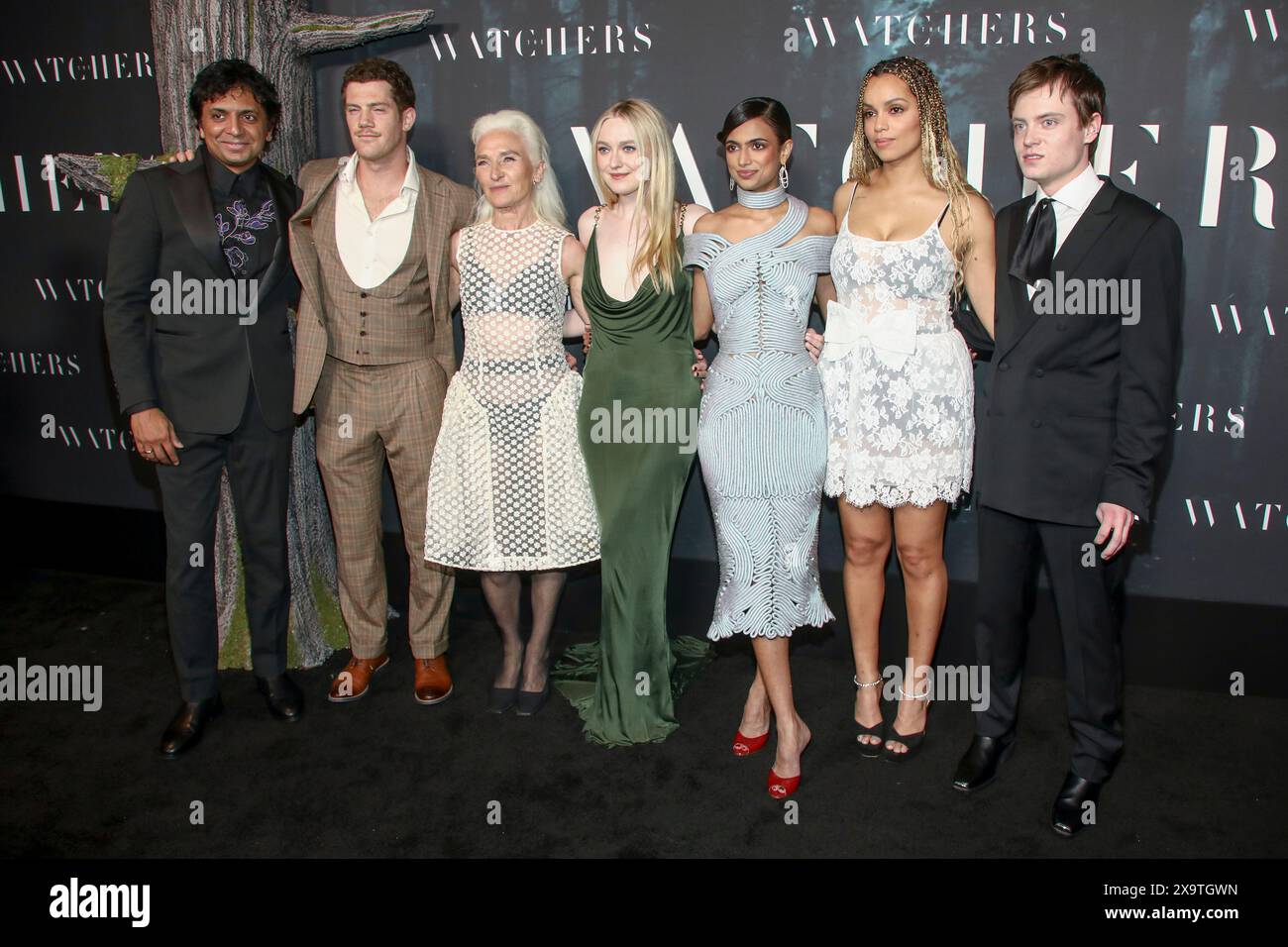 M. Night Shyamalan, from left, Alistair Brammer, Olwen Fouere, Dakota ...
