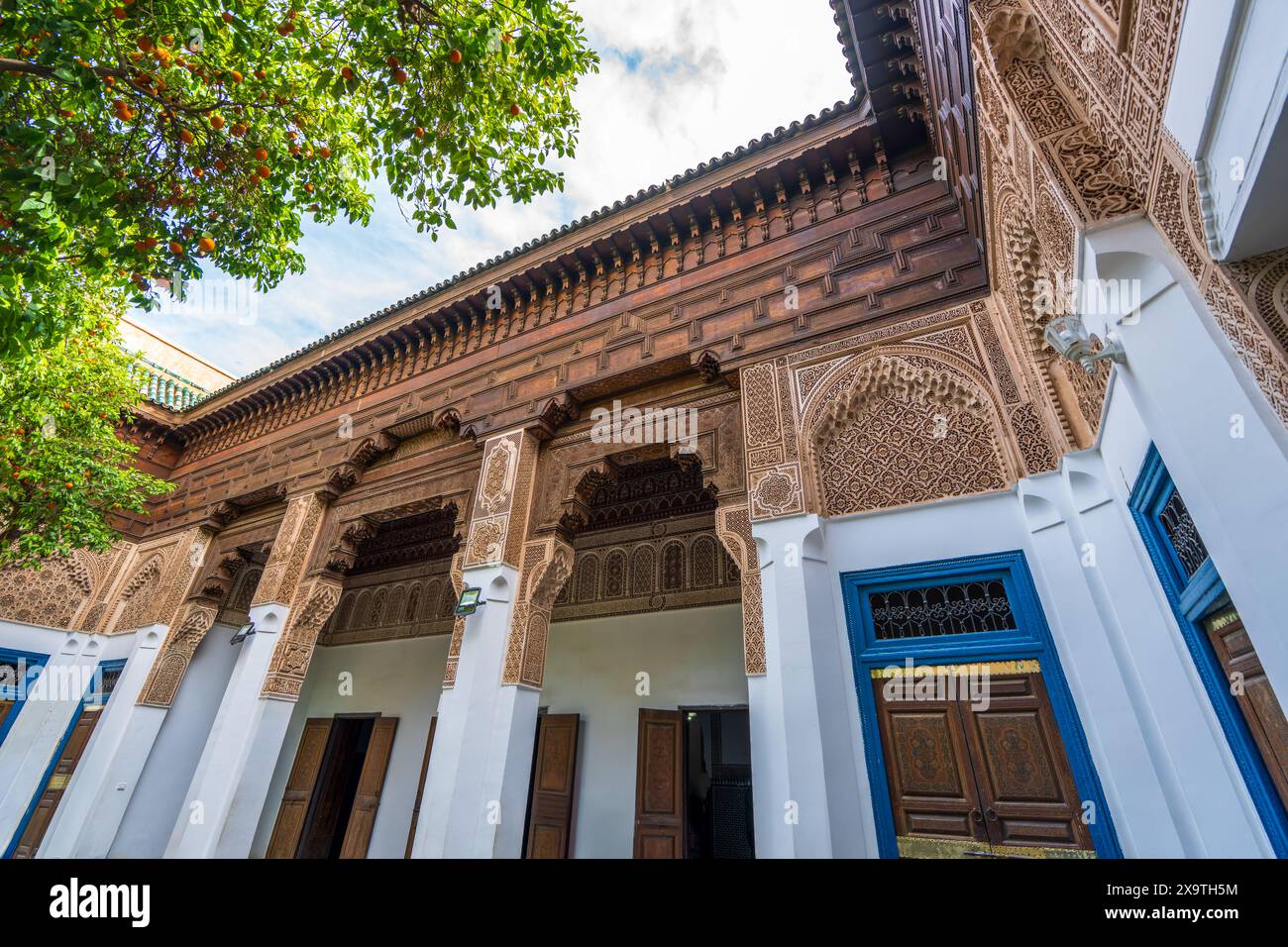 Bahia Palace, Marrakech, Morocco - March 18, 2024: Detailed view of ...