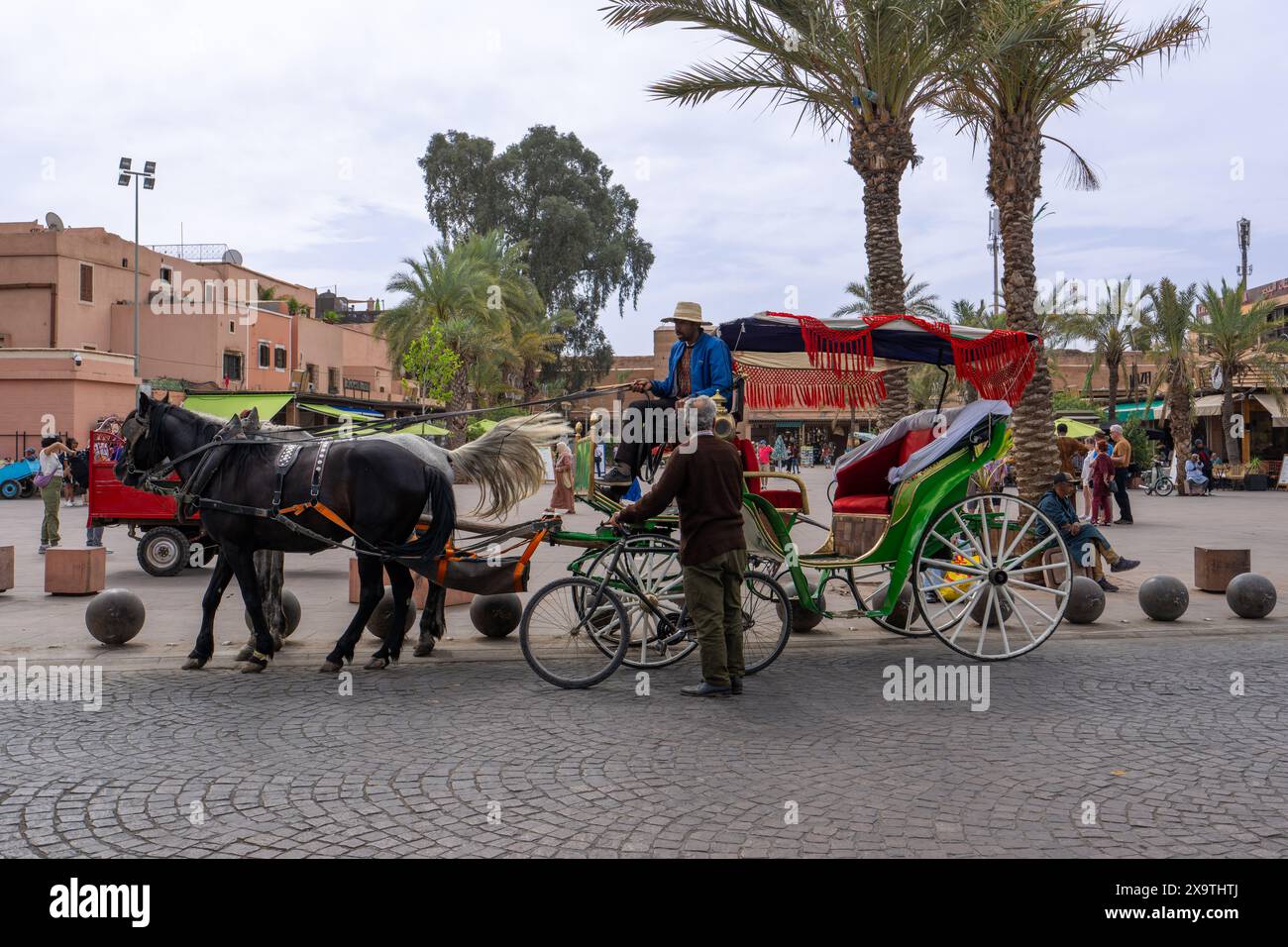 Jemaa el-Fnaa, Marrakech, Morocco - March 18, 2024: Bustling street ...