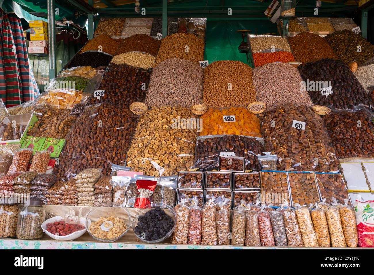 Jemaa el-Fnaa, Marrakech, Morocco - March 18, 2024: A market stall ...