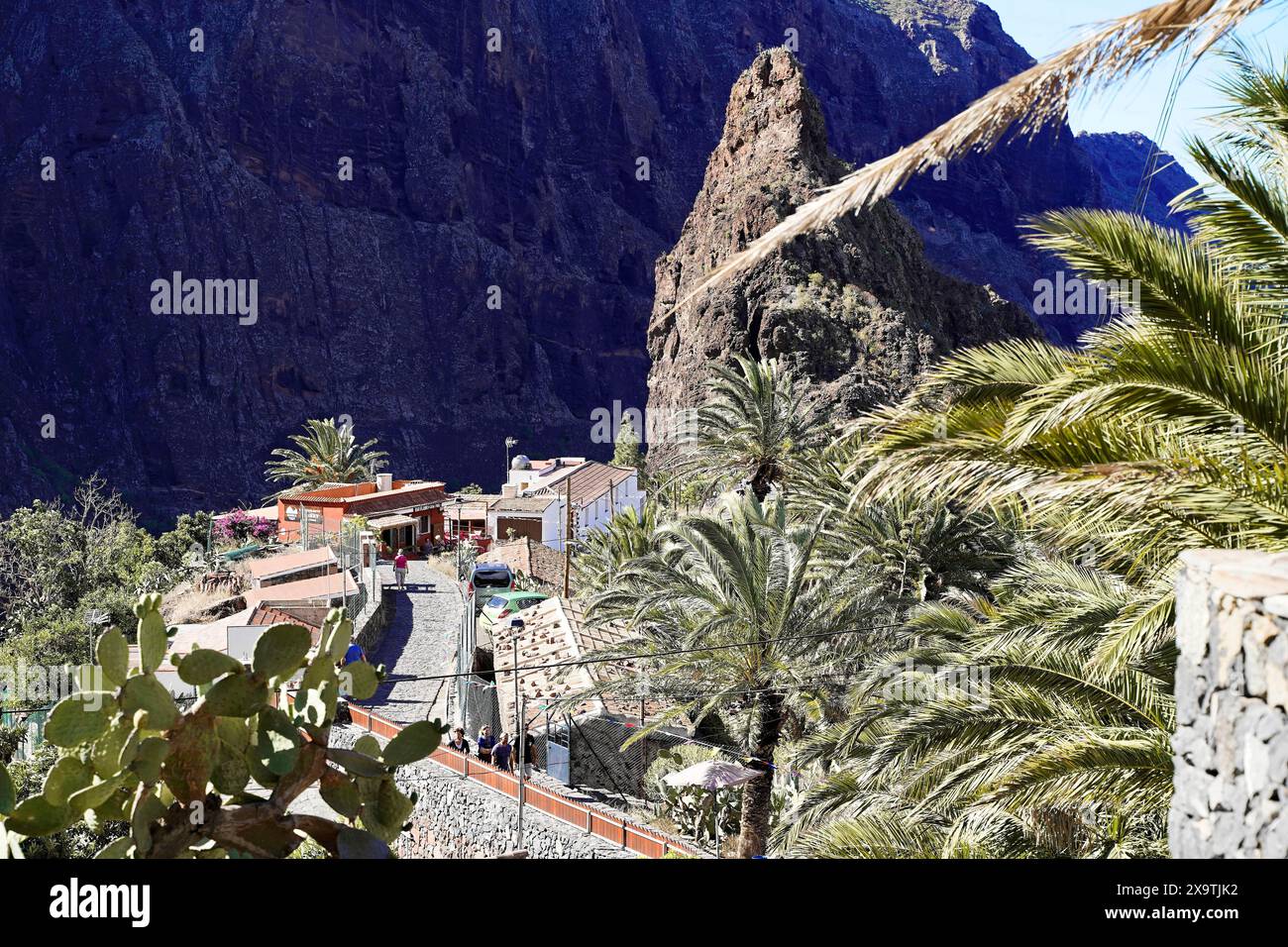 Mountain village Masca, Masca Gorge, Montana Teno Mountains, Tenerife ...