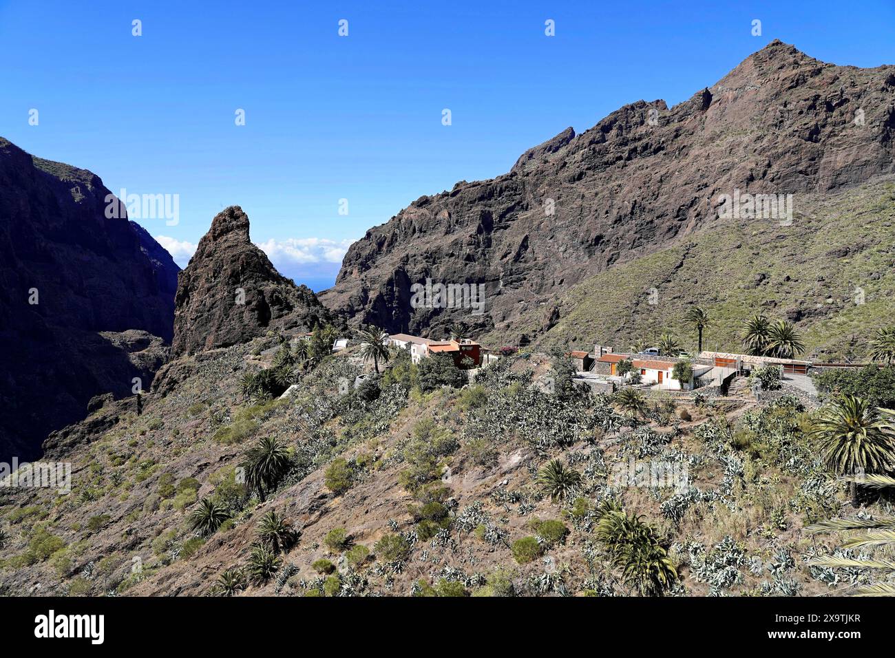 Mountain village Masca, Masca Gorge, Montana Teno Mountains, Tenerife ...