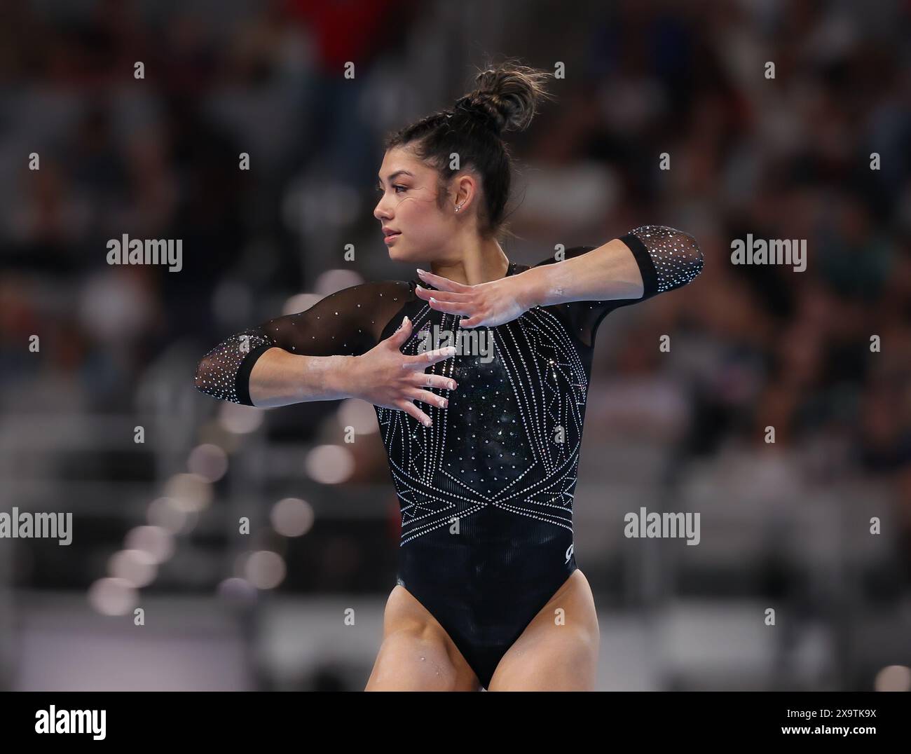 June 2, 2024: Kayla DiCello competes on the floor exercise during the ...