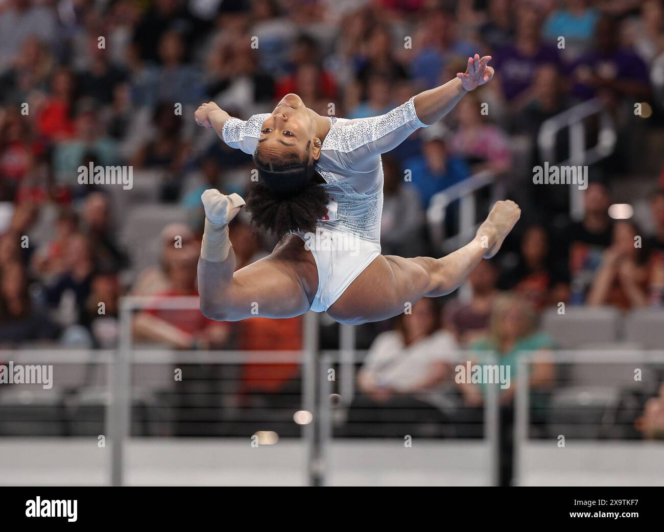 June 2, 2024: Skye Blakely competes on the floor exercise during the ...