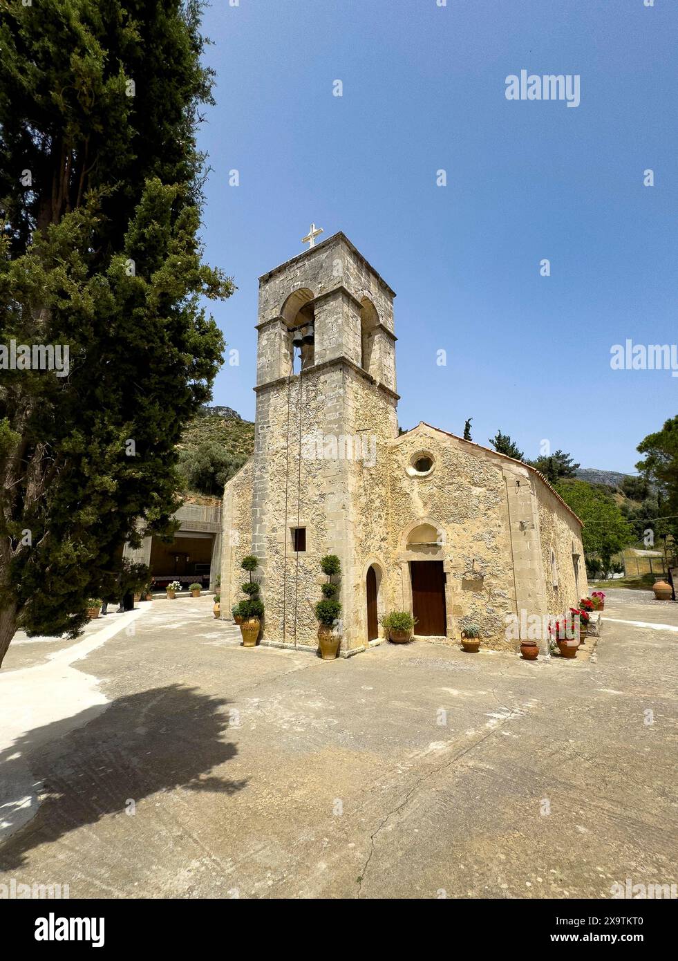Historic two-aisled church Monastery church of the Eastern Orthodox Monastery of Ayios Antonios ...