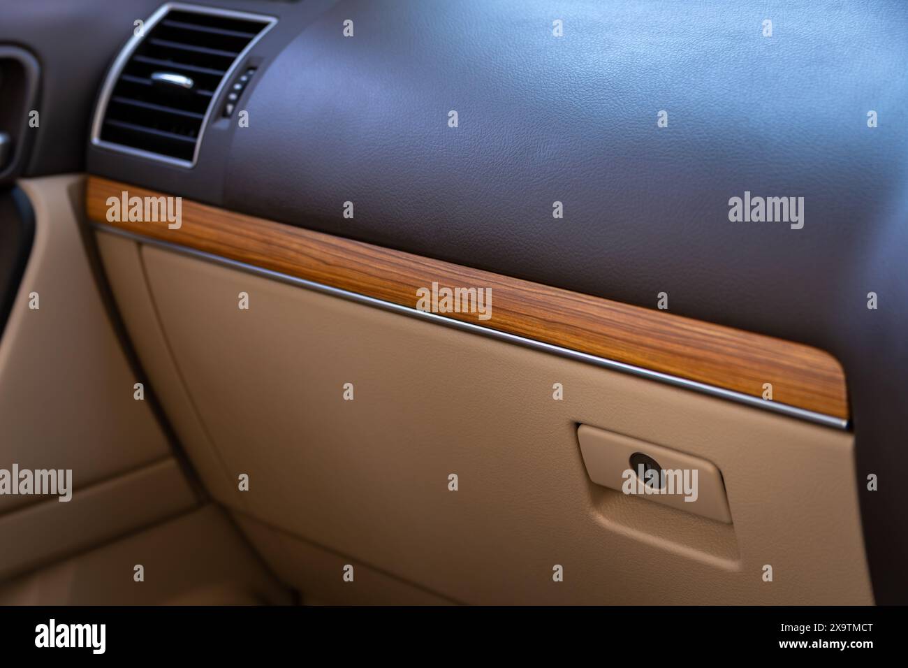 Close-up of closed storage compartment inside car Stock Photo - Alamy