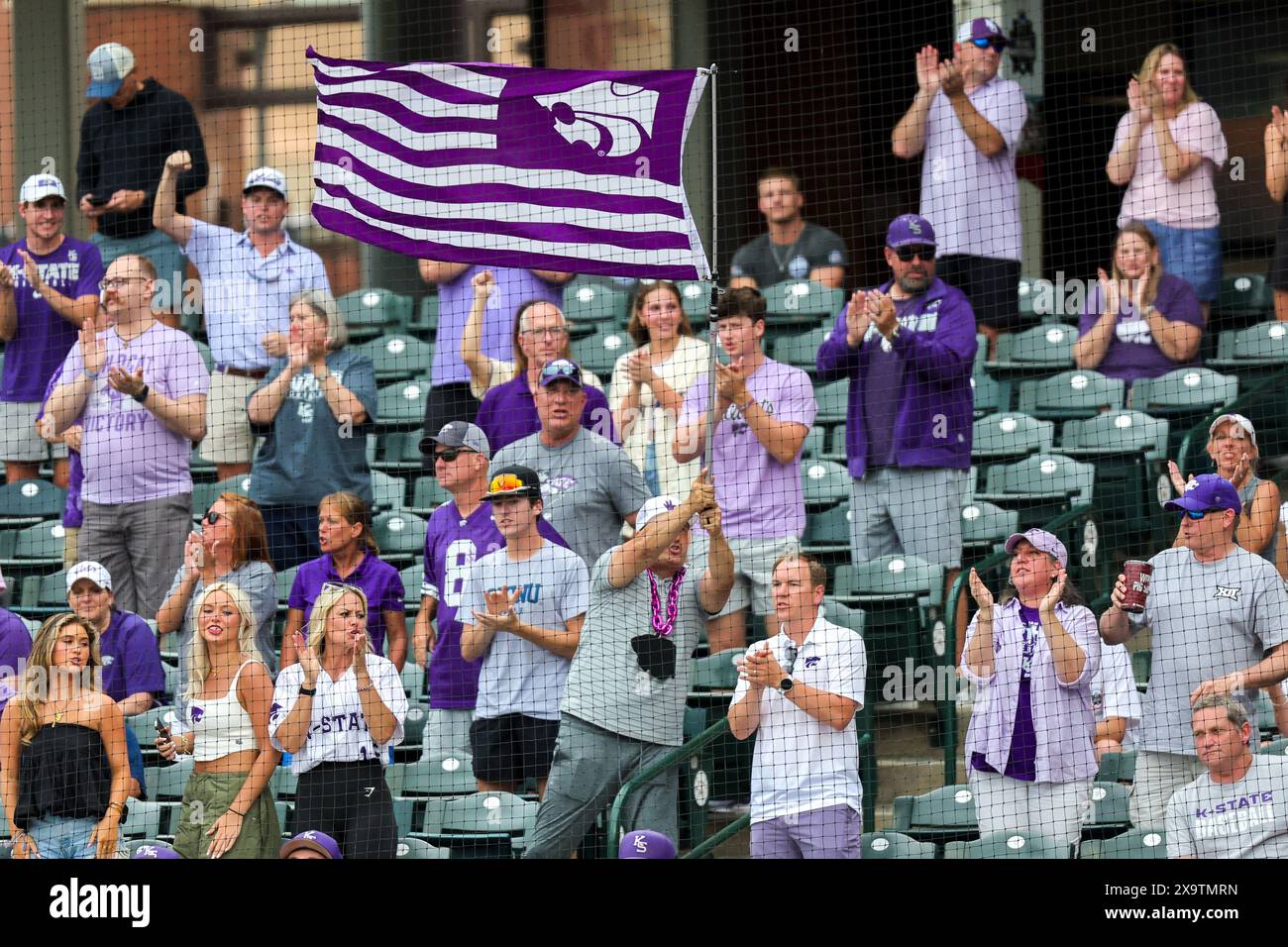 June 2, 2024: Kansas State fans cheer on their team as their players ...