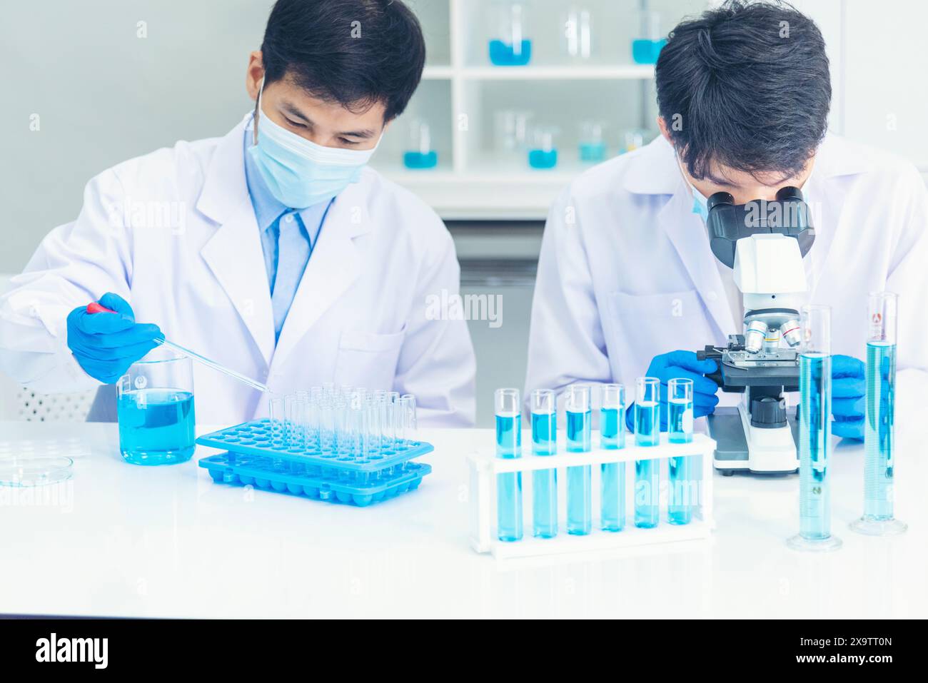 Scientist covid-19 virus chemistry research experiment biotech antibody ...