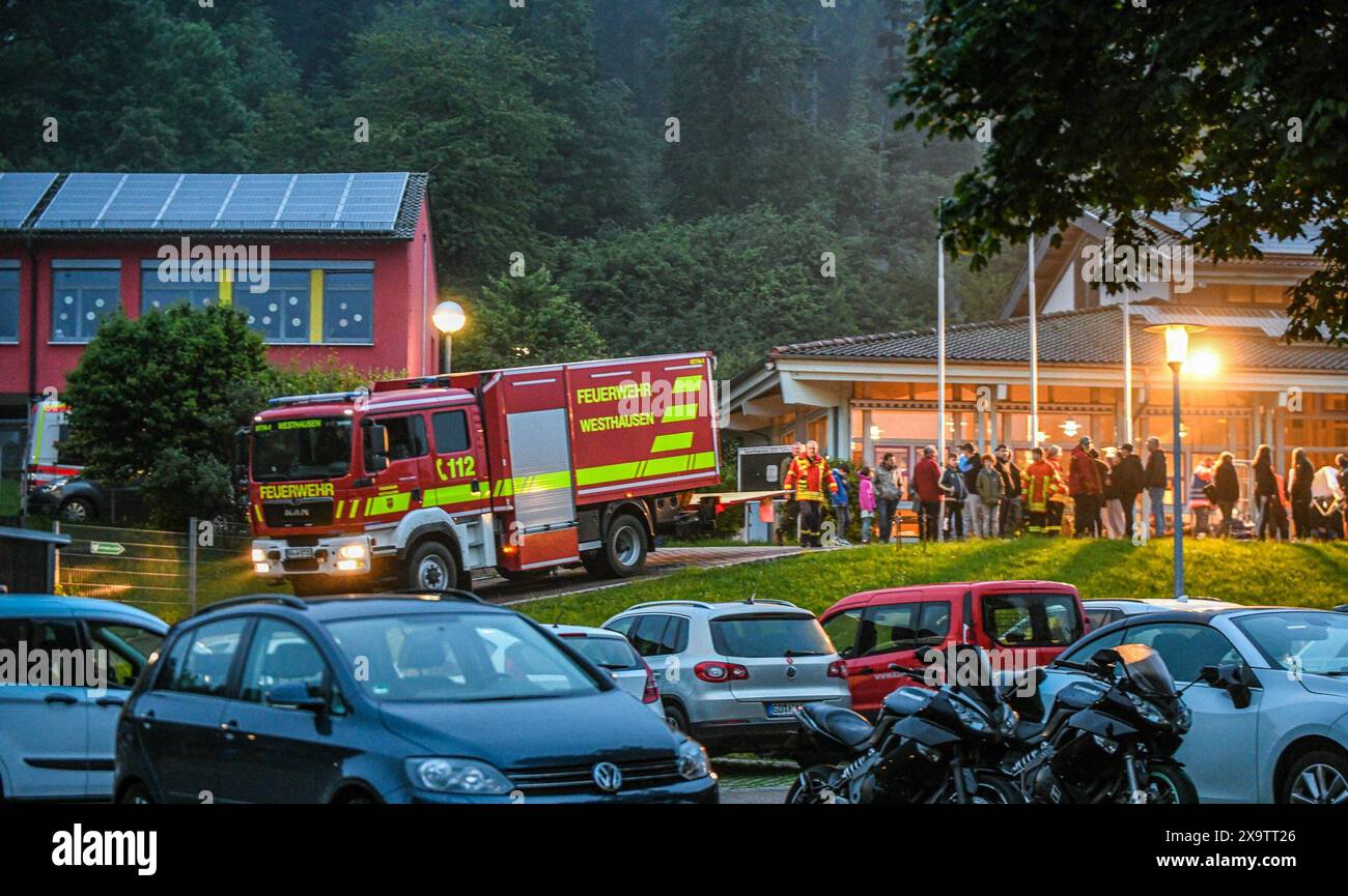 03 June 2024, Baden-Württemberg, Täferrot: Evacuees are accommodated in ...