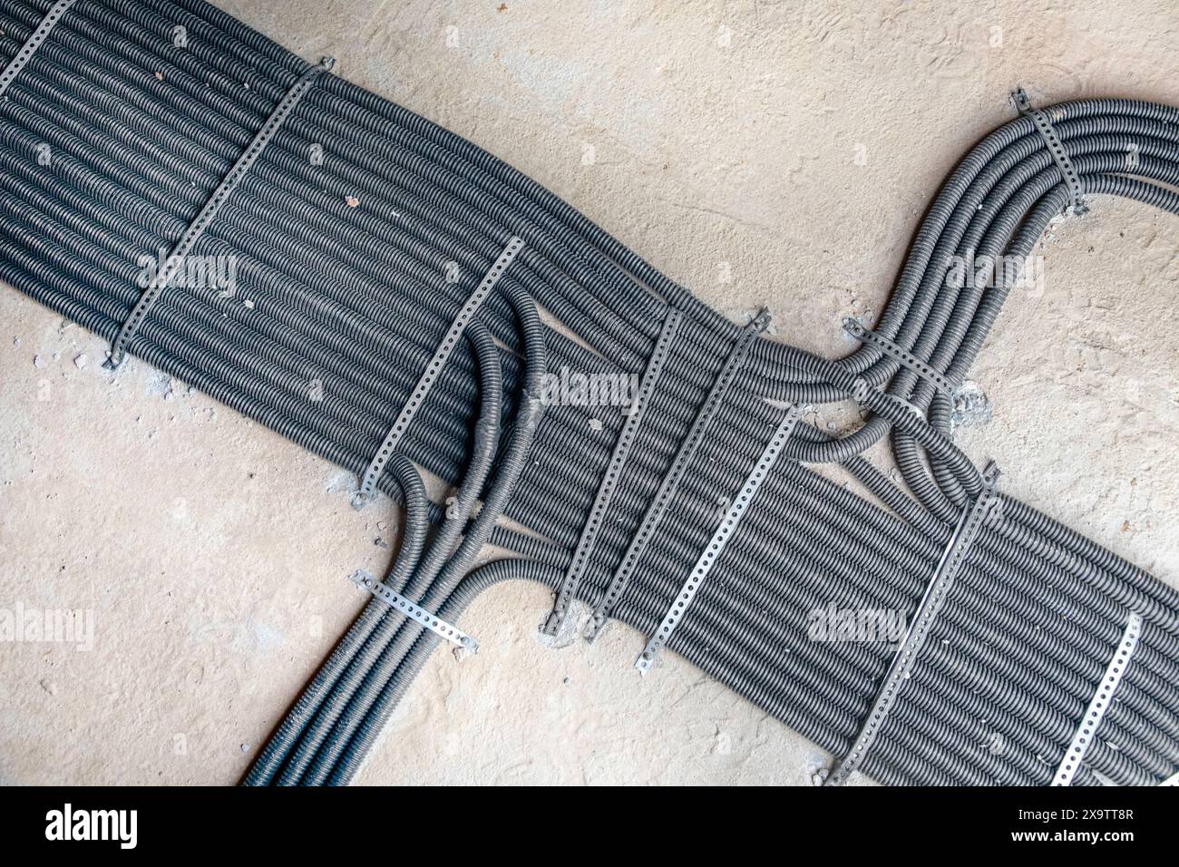 detail of electric cable at a construction site in detail at the ...