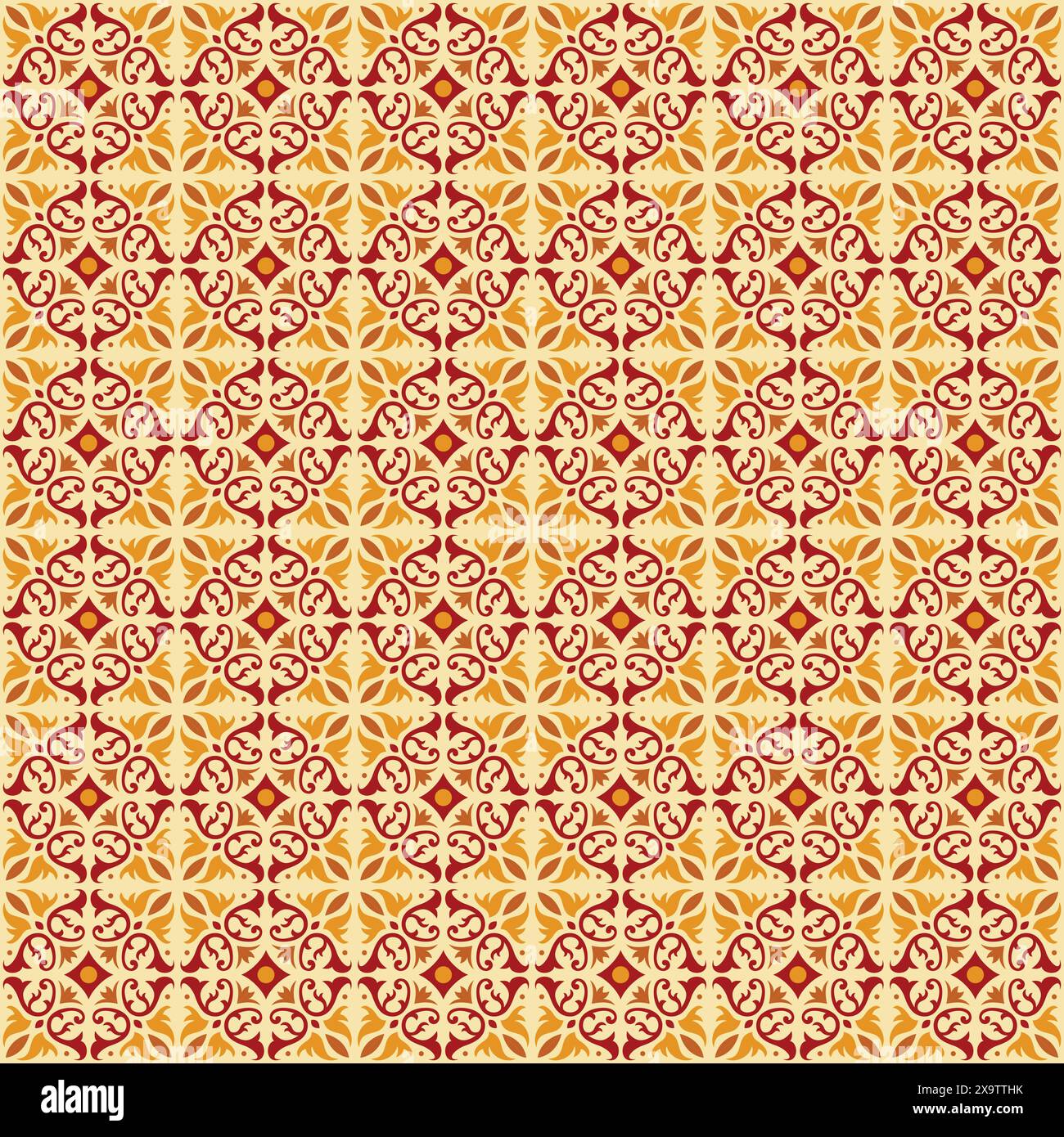 Floral Vintage Floor Tile Pattern, decorative background Stock Vector ...