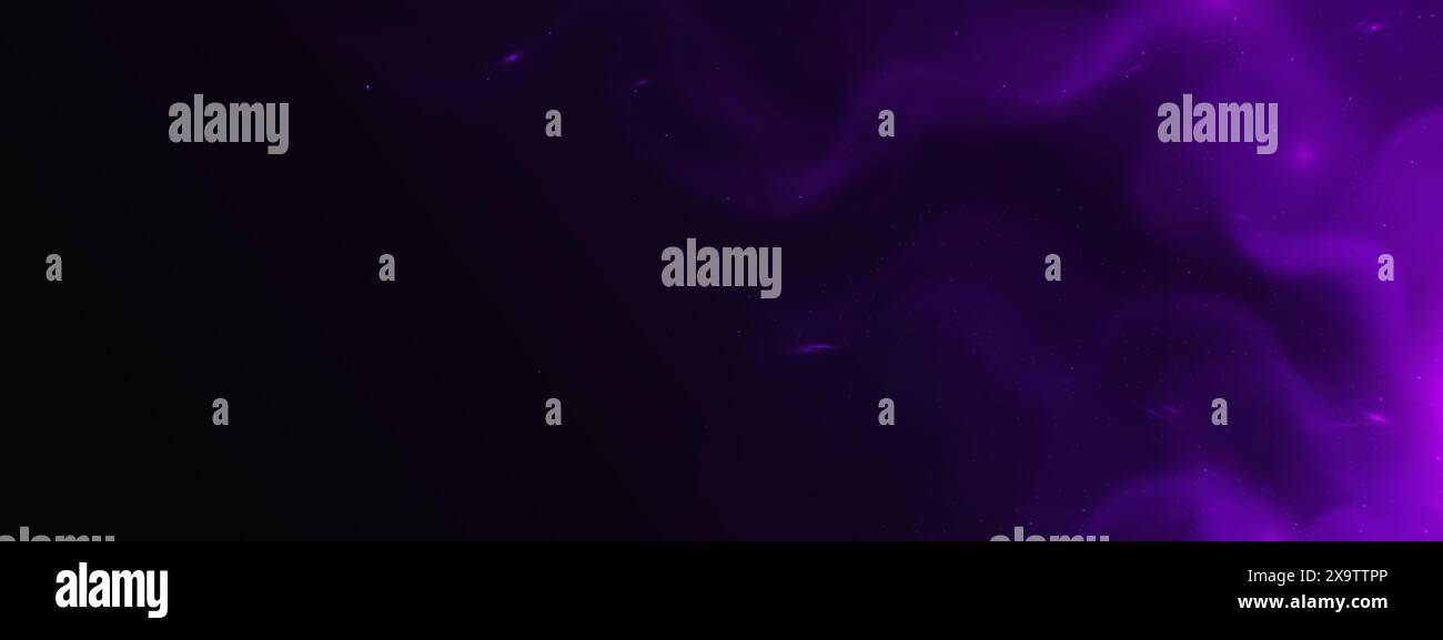 Dark background with purple smoke cloud and bright flying sparks ...