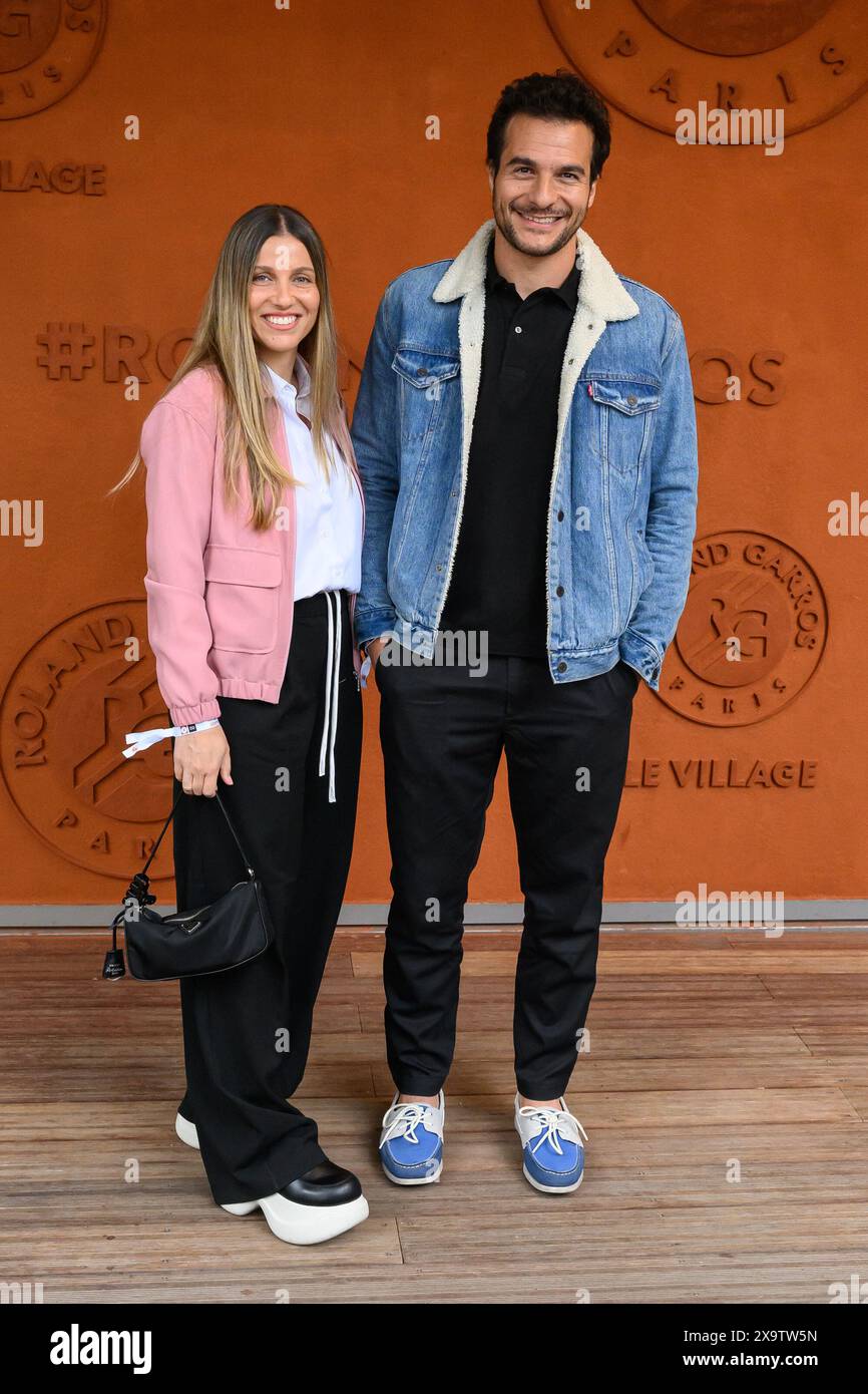 Amir Haddad and Lital Haddad attend the 2024 French Open at Roland ...