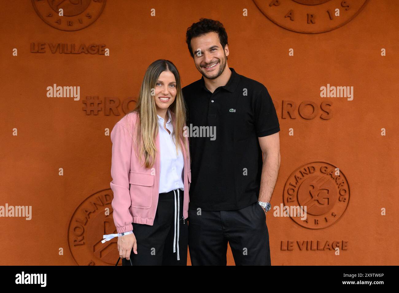 Amir and his wife Lital attend the 2024 French Open at Roland Garros on ...