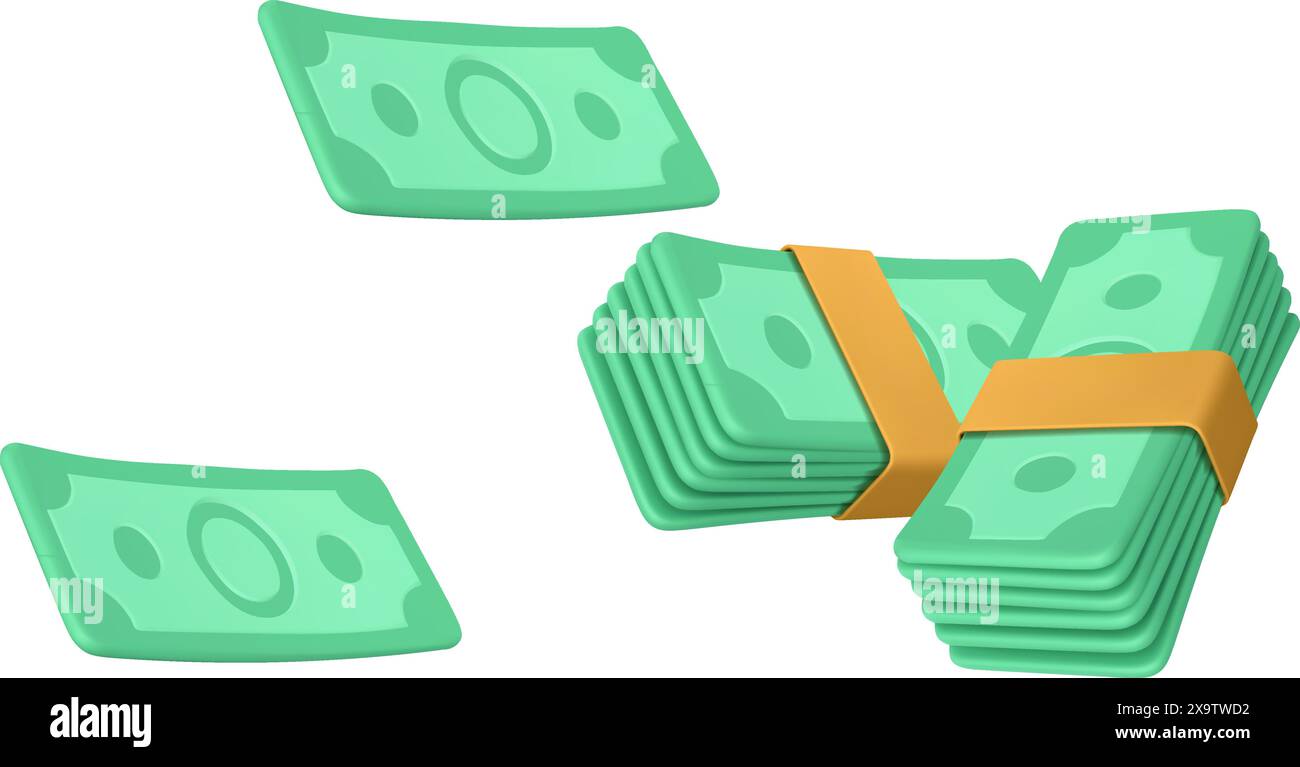 Packs paper money bundle Cut Out Stock Images & Pictures - Alamy