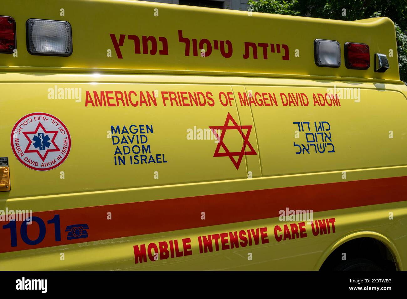 NEW YORK, NEW YORK - JUNE 02: An Israeli Intensive Care Mobile Unit ...