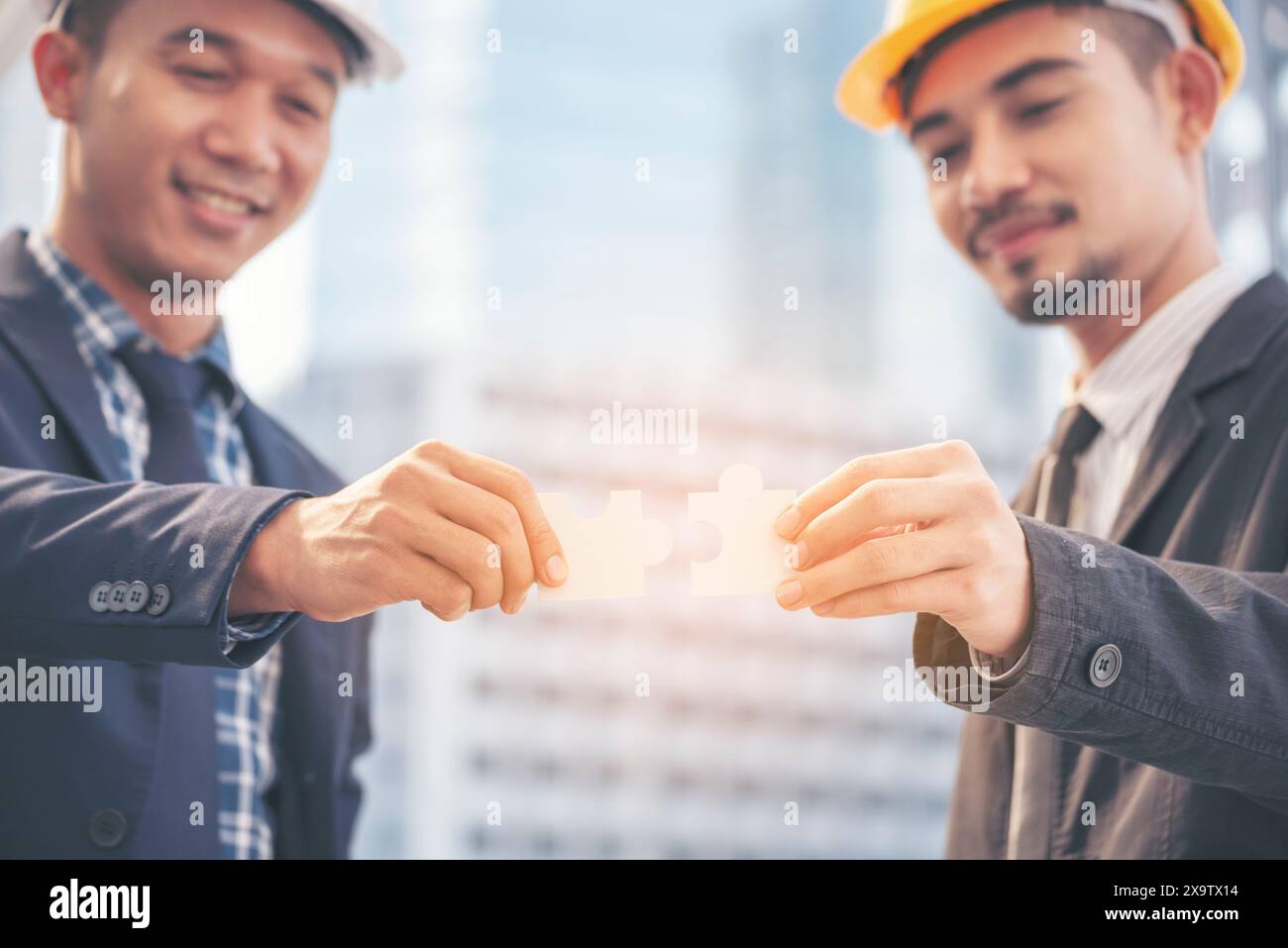 Implement puzzle improve communication solve synergy organize team ...