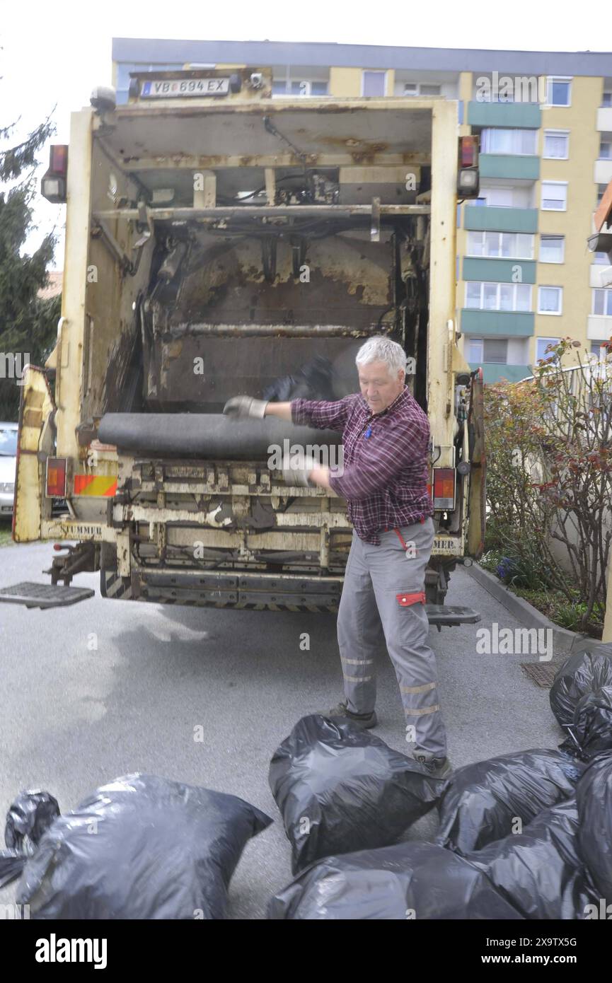 a garbage at the waste collection, waste separation and recycling ...
